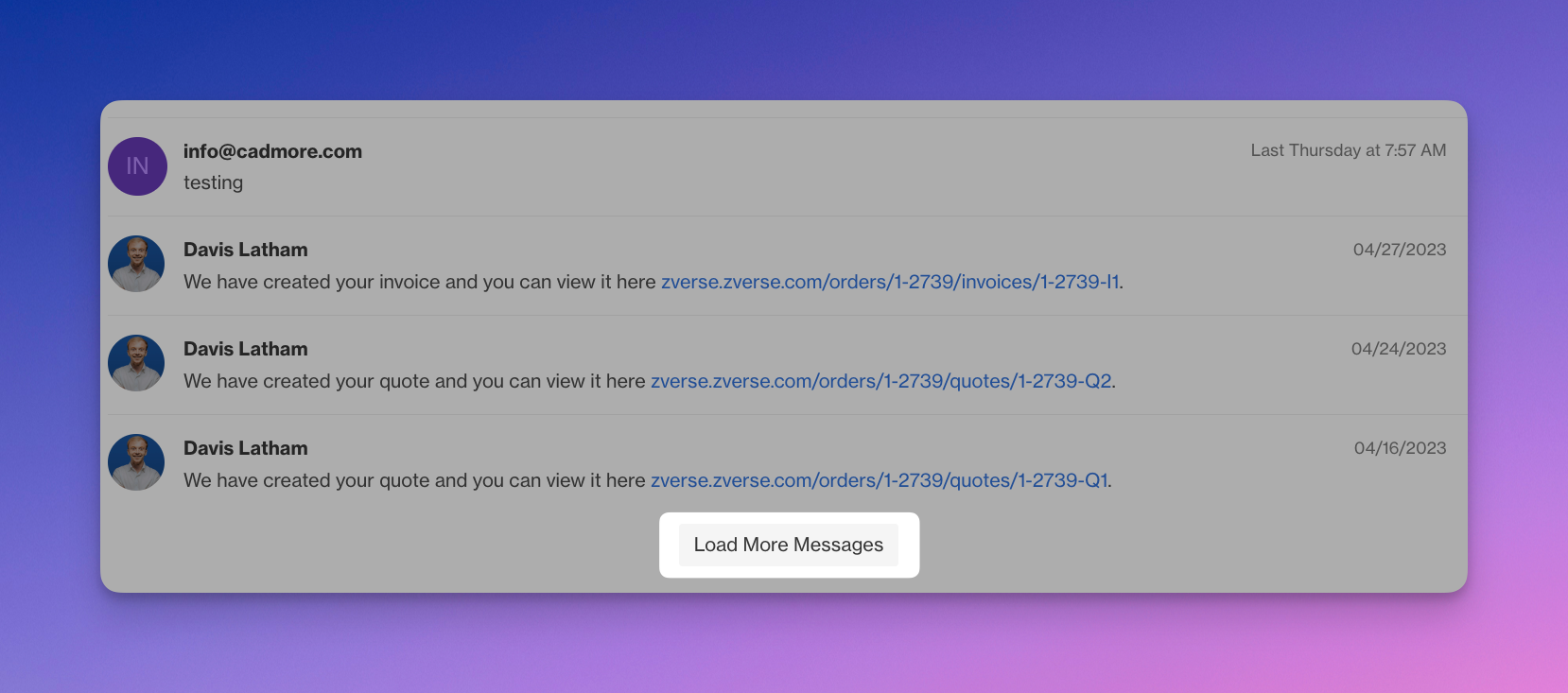 Navigating Messaging in the CADmore Customer Portal